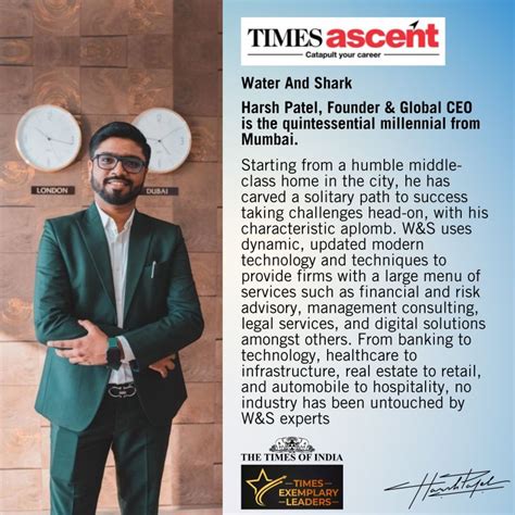 Harsh Patel On Linkedin Timesexemplaryleaderaward2023
