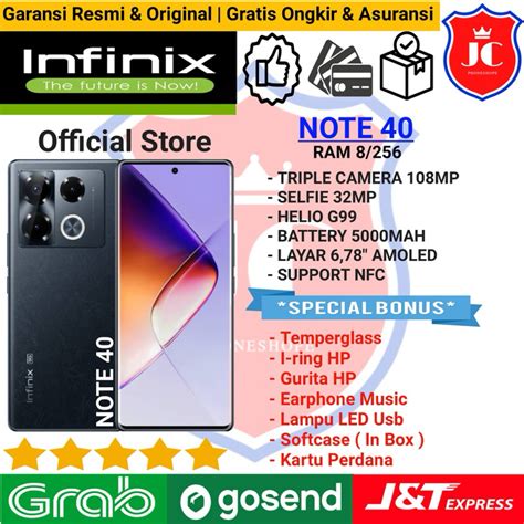 Jual INFINIX NOTE 40 NOTE 40S RAM 8 256GB GARANSI RESMI INFINIX INDONESIA Shopee Indonesia