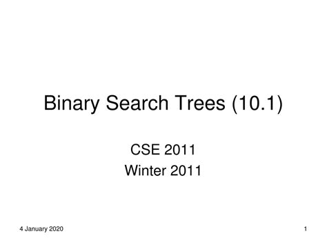Ppt Binary Search Trees 101 Powerpoint Presentation Free Download