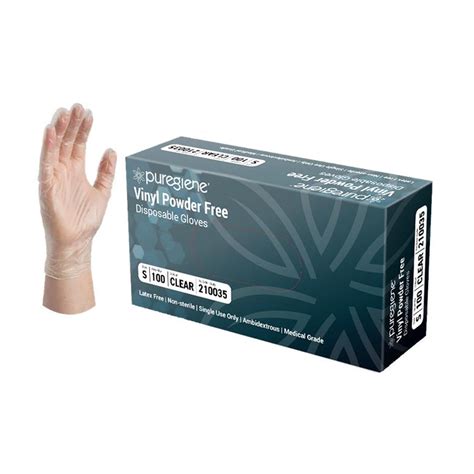 Puregiene® Powder Free Clear Vinyl Gloves Small Bo Matthews Cleaning