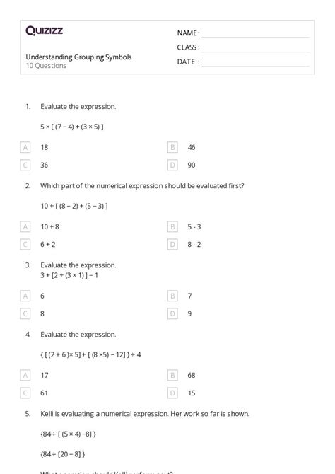 50 Communicating Through Symbols Worksheets For 5th Class On