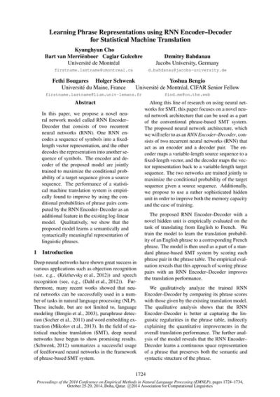 learning phrase representations using rnn encoder decoder