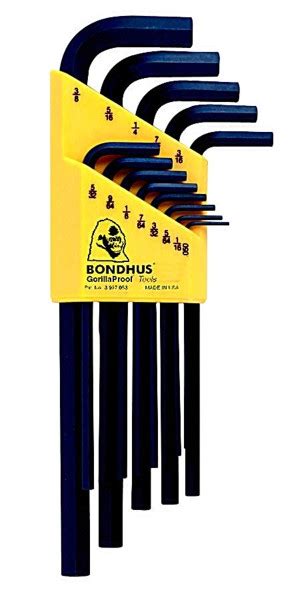13pc Hex Key Set 050 3 8 Long Bondhus 12137