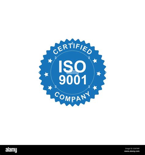 Certified Company Certificate Iso 90012015 Blue Vector Quality