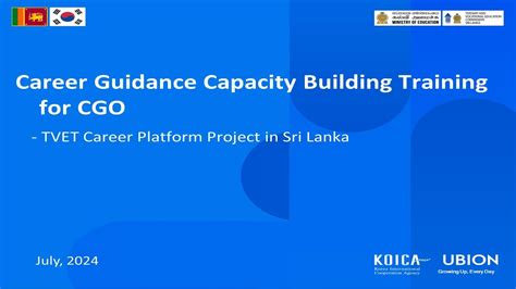 Career Guidance Capacity Building Training For Cgo Youtube