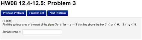 Solved Hw08 124 125 Problem 2 Previous Problem Problem
