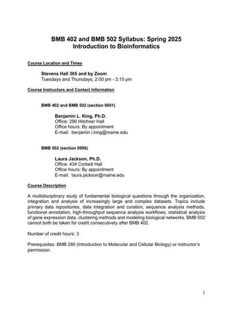 Bioinformatics Course Overview Pdf Bioinformatics Dna Sequencing