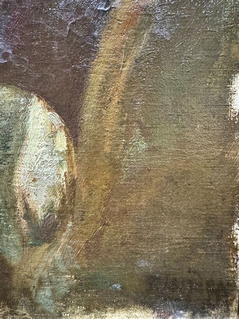 Proantic French Impressionist School Around 1890 Pensive Man