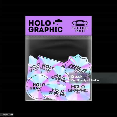 홀로그램 스티커 팩 다양한 모양의 컬러 홀로그램 라벨 고급 스티커 디자인 질감과 반짝이 기하학적 모양 8개 세트 복고풍에 대한 스톡 벡터 아트 및 기타 이미지 Istock