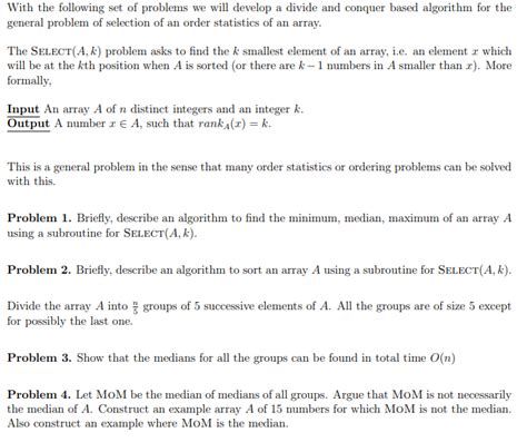 Solved With The Following Set Of Problems We Will Develop A Chegg Com