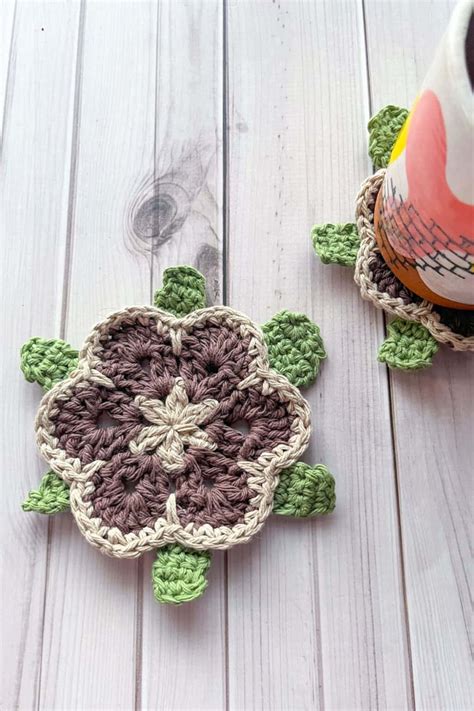 Crochet Turtle Coaster Pattern