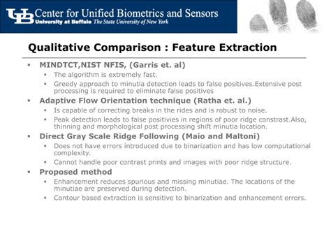 Ppt A Systematic Approach For Feature Extraction In Fingerprint