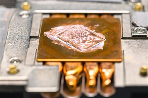Premium Photo Old Dried Thermal Paste On A Computer Radiator Computer