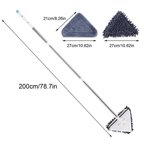 Badu Bg Триъгълник Дълбоко почистващ моп за стени 360 градуса Въртящ се Регулируем триъгълен