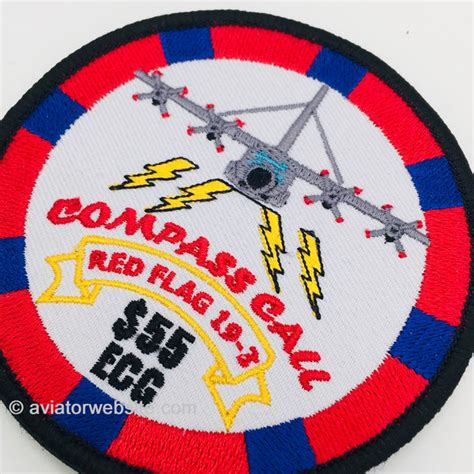 55th Ecg Compass Call 2019 Red Flag Patch Aviatorwebsite