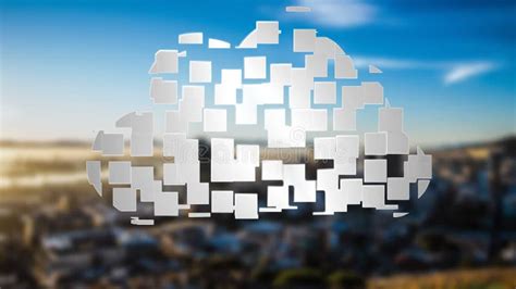 Animating Cloud Computing Over Cityscape Background Stock Footage Video Of Communication