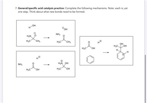 Solved 7 Generalspecific Acid Catalysis Practice Complete