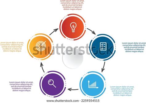 Flow Process Vector Stepsinfographics Businesseducationmedical Concept Stock Vector Royalty