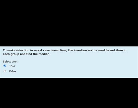 solved to make selection in worst case linear time the