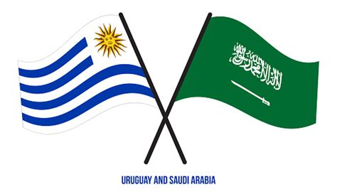 우루과이와 사우디 아라비아 플래그교차 와 흔들리는 플랫 스타일 공식 비율 올바른 색상입니다 0명에 대한 스톡 벡터 아트 및 기타 이미지 Istock
