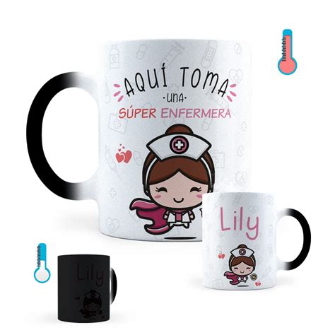 Lise Graphix Taza Mágica Súper Enfermera Personalizada Taza De