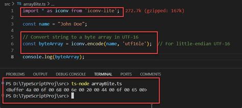 How To Convert A String To A Byte Array In Typescript