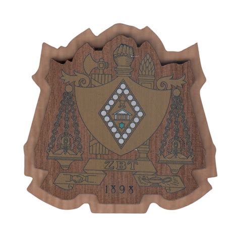 Zeta Beta Tau Large Wood Crest Greek Divine And More