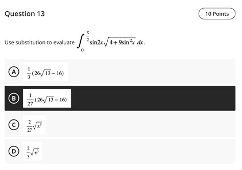 Solved Jse substitution to evaluate 02πsin2x4 9sin2xdx A Chegg com