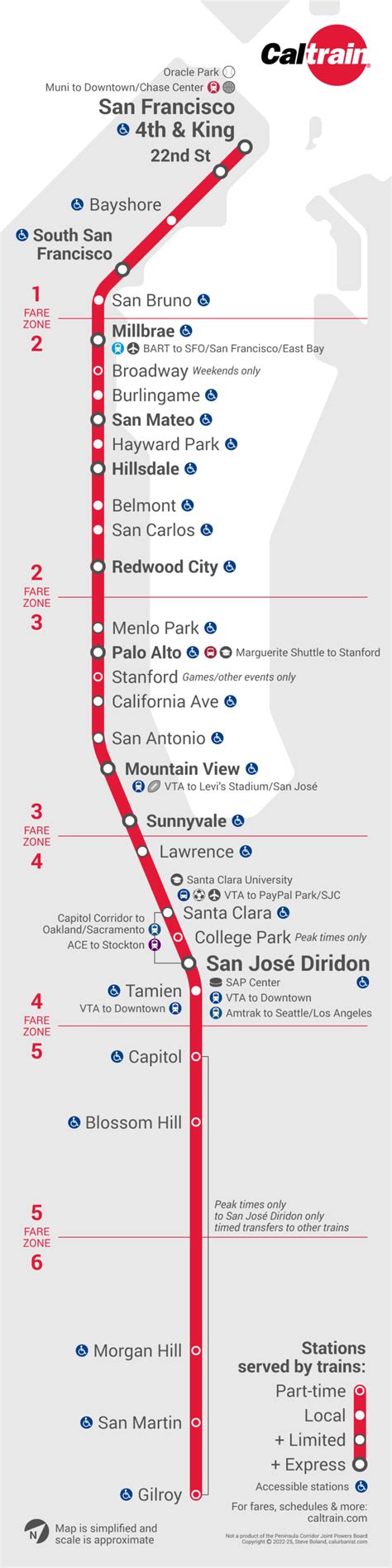 Caltrain Transit Maps By Calurbanist
