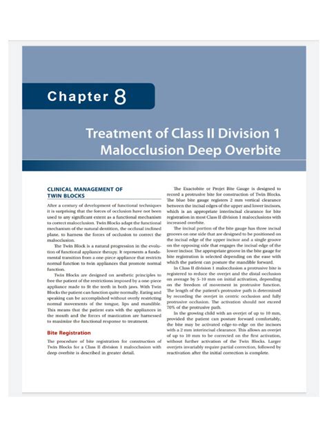 Treatment Of Class Ii Division 1 Malocclusion Pdf
