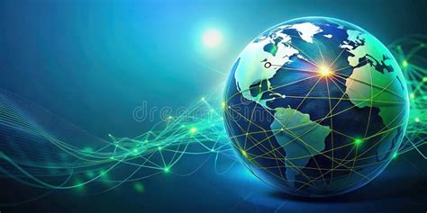 Global Network Connections A Visual Representation Of Interconnectivity And Data Flow
