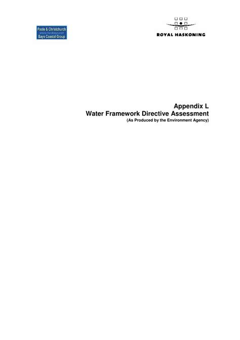 Pdf Appendix L Water Framework Directive Assessment Dokumen Tips
