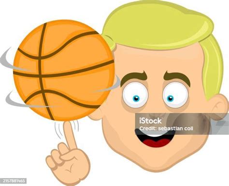 벡터 일러스트 레이 션 머리 금발의 남자 만화 바구니 공 게임 Basketball League에 대한 스톡 벡터 아트 및 기타 이미지 Basketball League