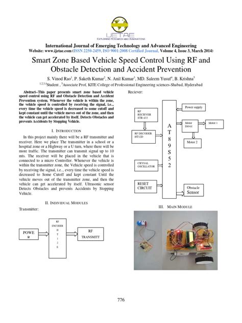 Smart Zone Based Vehicle Speed Control U Pdf Electronics Electrical Engineering