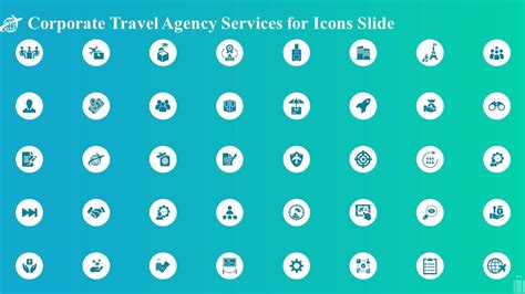 Corporate Travel Agency Services For Icons Slide Presentation