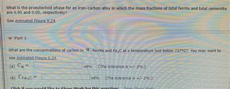 Proeutectoid Phase On Phase Diagram Solved Compute A The M