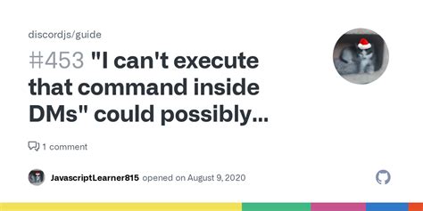 I Cant Execute That Command Inside Dms Could Possibly Misfire
