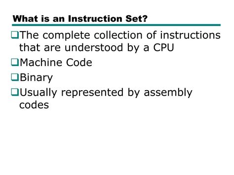 Ppt Instruction Sets Characteristics Functions Addressing Modes Powerpoint Presentation Id