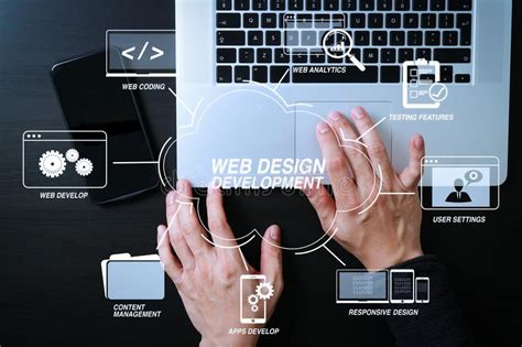 cyber security internet and networking concept businessman hand stock