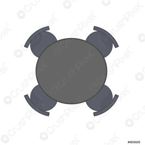 Table Top View Vector Illustration Design Wooden Black Desk Isolated