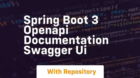 Spring Boot 3 Openapi Documentation Swagger Ui Youtube