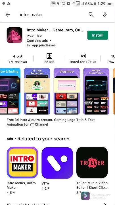 Top 3 Best Intro Maker Apps👆🔥 Youtube