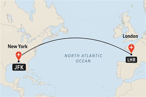 Uk Til Usa Avstand Miles Km And Flyturene 2026
