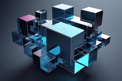 Premium Photo Abstract 3d Render Cube Shape Geometric Design 3d Illustration