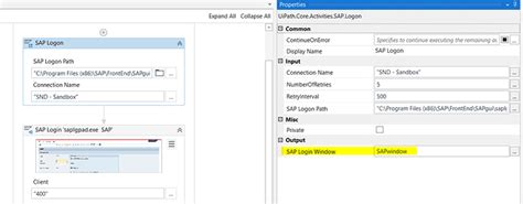 SAP Logon Sap Login How To Pass The Output Window Variable Between Them Activities