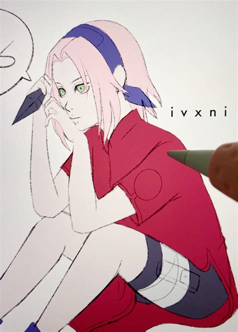 Sketch Of Sakura By Me Ivxni On Ig Ranimesketch