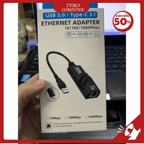 Cáp Chuyển Đổi Usb To Lan 2 0 3 0 Type C Ra Lan Hub Sang Lan 10 100mbps Sang Cổng Mạng Lan