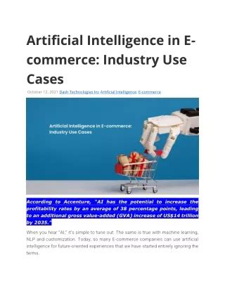 PPT - Artificial Intelligence in E-commerce: Industry Use Cases PowerPoint Presentation - ID ...