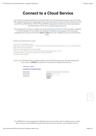 Connecting Schneider Modbus Meter To IoT Backend Using Gateway Ubidots Azure AWS PDF