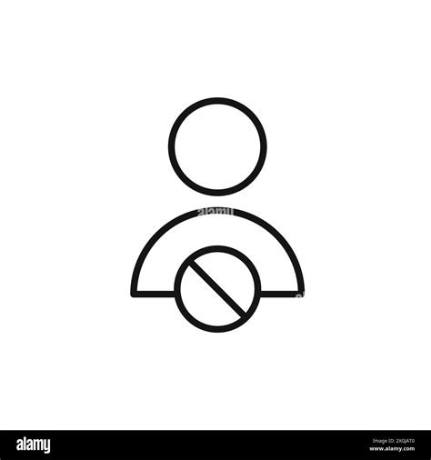 Block User Icon Vector Logo Set Collection For Web App Ui Stock Vector